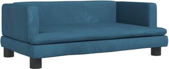 vidaXL vidaXL Kindersofa Blau 80x45x30 cm Samt