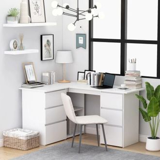 vidaXL Vidaxl - Bureau dangle Blanc 145x100x76 cm Bois ding&eacute;nierie