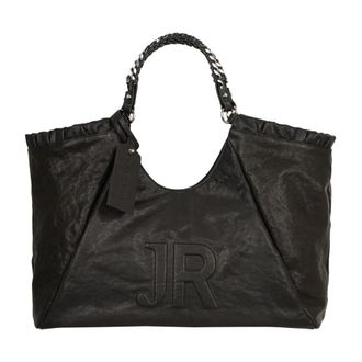 John Richmond Shopper Grande mit JR Logo und Kettenhenkeln - - Bags - Damen - Schwarzk - ONE SIZE