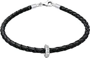 Elli Bracelet Dames Tissées avec des Cristaux en Argent Sterling 925