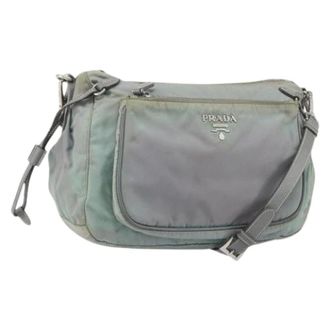 Prada Sac bandouli&egrave;re en nylon Pre-owned - Femme - Pre-owned - Gris - Taille: ONE Size