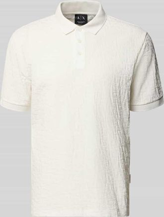A|X Armani Exchange Regular Fit Poloshirt mit Strukturmuster