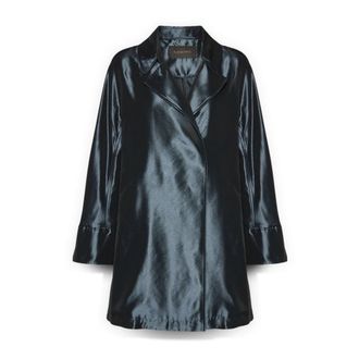 Elena Miro Lange Taffeta-Jacke - - Jackets - Damen - Blau - XL