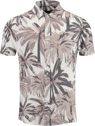 Key Largo Herren CASA 1/2 Patterned Hemd, Wei&szlig;, 56