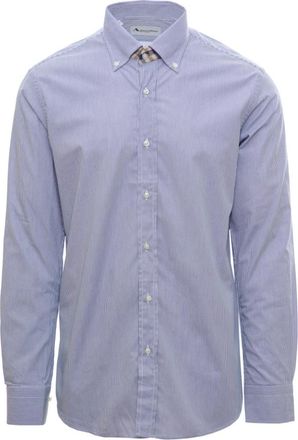 Aquascutum Homme, Chemises, Bleu, Taille: 3XL Vertical Stripe Shirt