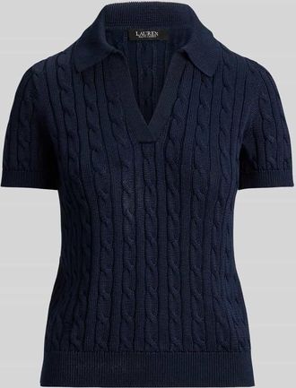 Lauren Ralph Lauren Regular Fit Poloshirt aus gewebtem Baumwoll-Mix