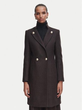 Rinascimento Rinascimento Wollmantel CFC0131081003 Dunkelbraun Regular Fit
