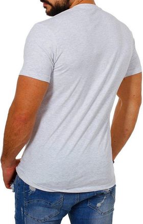 Young & Rich T-Shirt Herren Uni Basic extra tiefer Ausschnitt Unterziehshirt 1315 V-Ausschnitt unifarben kurzarm slim fit