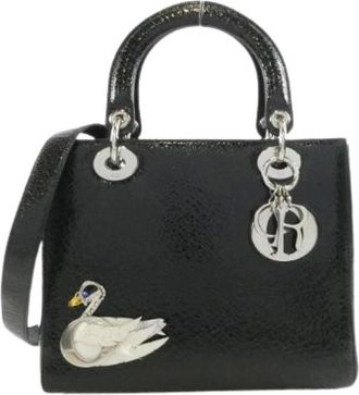 Dior Sac &agrave; main en cuir dagneau Pre-owned Lady Dior - Femme - Pre-owned - Noir - Taille: ONE Size