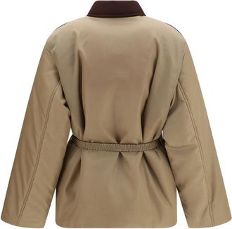 Versace Hooded Nylon Jacket - Beige