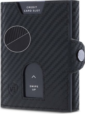 Von Heesen Slim Wallet mit XXL M&uuml;nzfach & RFID Schutz - Geldb&ouml;rse Herren & Damen - Kartenetui Kreditkartenetui - Mini Portmonee Geldbeutel Portemonnaie klein Car