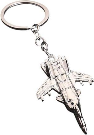 Generic Porte-cl&eacute;s en m&eacute;tal - Porte-cl&eacute;s en forme davion de combat 3D | Porte-cl&eacute;s en m&eacute;tal pour passionn&eacute;s daviation de pilotes de sac de vol, No&euml;l, annivers