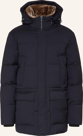 Bugatti Steppjacke Mit Abnehmbarem Kunstfell blau