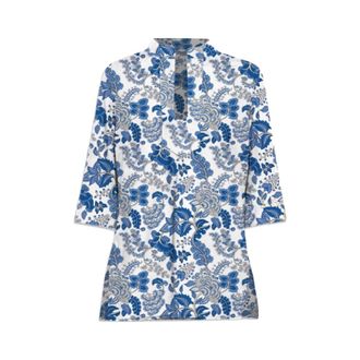 MC2 Saint Barth Kurzes Blumenkleid aus Baumwolle - - Blouses & Shirts - Damen - Mehrfarbig - M