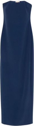 Elisabetta Franchi Femme, Robes, Bleu, Taille: 42 FR Maxi Robe de Soir&eacute;e