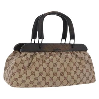 Gucci Sac &agrave; main vintage en toile GG Pre-owned - Femme - Pre-owned - Beige - Taille: ONE Size