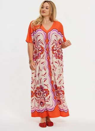 Yoek A-Linien-Kleid Damen Kleid mit Druck Bio-Baumwolle