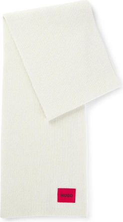 HUGO BOSS Gerippter Roter Logoschal - - Accessories - Damen - Beige - ONE SIZE