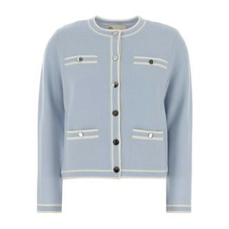 Tory Burch Femme, Pulls, Bleu, Taille: 38 FR Kendra Cardigan
