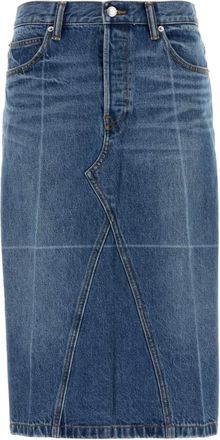 Alexander Wang Femme, Jupes, Bleu, Taille: W25 Denim Midi Skirt