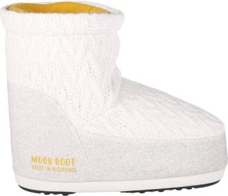 Moon Boot Femme, Chaussures, Blanc, Taille: 39 EU Icon Low No Lace Knit Boot