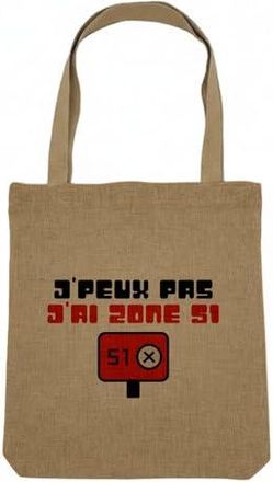 Fabulous Sac Shopping Tote Bag Aspect Lin - JPeux Pas Jai zone 51 OVNI Extraterreste Mars - Sac de Courses Toile Epaisse 360g Beige Naturel Cabas Port&eacute; Epaule 