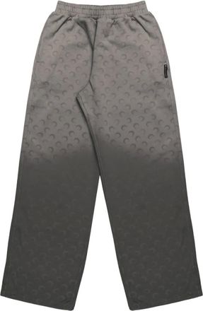 Marine Serre Homme, Pantalons, Gris, Taille: XL Faded Moon Fleece Pantalons de surv&ecirc;tement