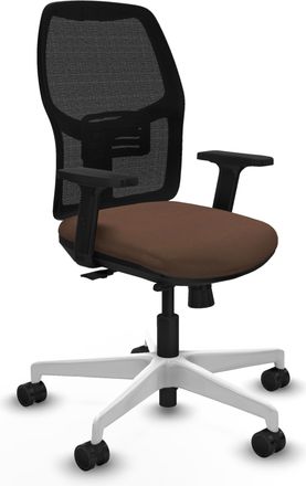 Piqueras y Crespo Gepolsterter Drehstuhl Alfera mit 2D-Armen, h&ouml;henverstellbare Lendenwirbelst&uuml;tze, ausgestattet mit Synchron/Translack und Schneideschaum, mit 65 mm Ny