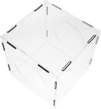 Pretyzoom Polierbox F&uuml;r Stein Und Quadratische Schleifbox Aus Acryl Transparente Box Mit Abdeckung Geschlossene Schleifbox F&uuml;r Saubere Bearbeitung