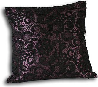 Riva Paoletti Riva Home Makramee Kissenbezug, Polyester, Amethyst, 30 x 50cm