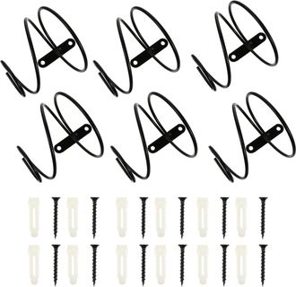 Artibetter Homoyoyo 6 St&uuml;ck Wandmontiertes Weinregal aus Robustem Eisen Spiral Design Weinflaschenhalter zur Stilvollen Pr&auml;sentation Einfach Montierbar Modernes 