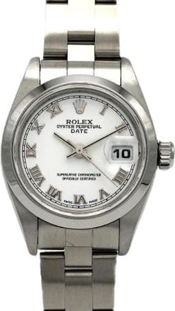 Rolex Pre-owned Oyster Perpetual Date Stainless Steel Watch 79160 - Femme - Pre-owned - Blanc - Taille: ONE Size