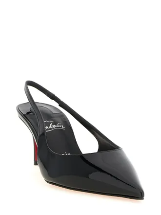 Christian Louboutin Patent Calfskin Slingback Pump - Black
