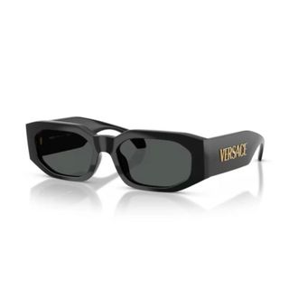 Versace unisex, Accessoires, Noir, Taille: 55 MM Signature Rectangular Lunettes de soleil