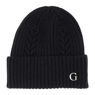 Guess Noir Tricot Poignet Logo Chapeau Femme - Femme - Accessoires - Noir - Taille: L