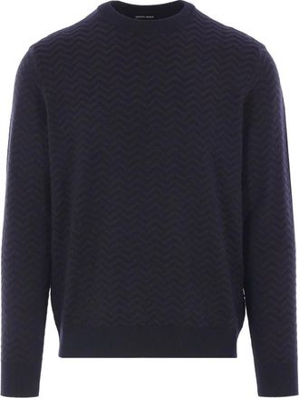Giorgio Armani Rundhalspullover - Schwarz
