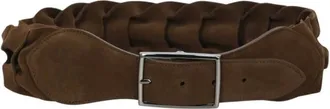 D.exterior Ceinture en daim tress&eacute; - Femme - Accessoires - Brun - Taille: S