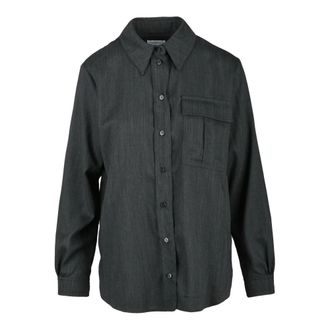 Marella Femme, Blouses et Chemises, Gris, Taille: 42 FR Chemise Squaw en M&eacute;lange de Laine