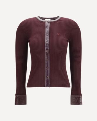 Courr&egrave;ges Vinyl and knit Cardigan Female M