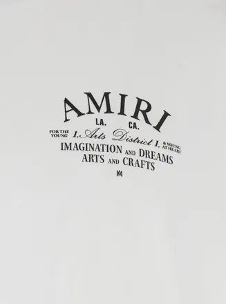 Amiri Mens Crew Neck T-Shirt White Cotton T-Shirts And Polos
