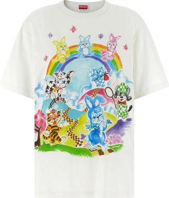 Kenzo Femme, Tops, Blanc, Taille: 40 FR T-shirt Cartoon