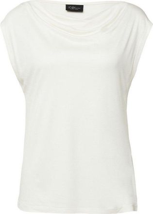 s.Oliver Kurzarmshirt T-Shirt &Auml;rmelloses Shirt aus Viskose mit Wasserfall-Ausschnitt