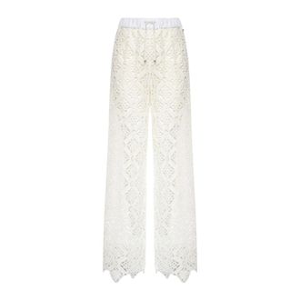 Herno Femme, Pantalons, Beige, Taille: 38 FR Crochet Pantalons