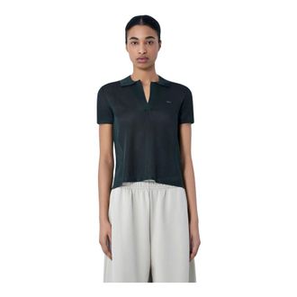 Lacoste Femme, Tops, Vert, Taille: 38 FR Polo en maille
