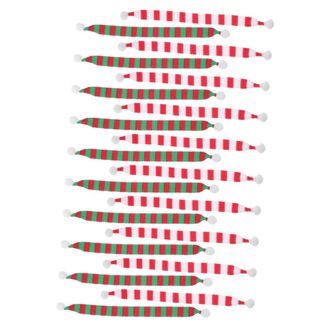 DOITOOL Kleiner Weihnachtsschal 22cm Strick Puppenschal In Rot Gr&uuml;n Rot Wei&szlig; Dekoratives Selbstgemacht Accessoire f&uuml;r Puppen Weinflaschen Weihnachtsdeko