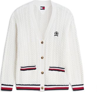 Tommy Jeans Strickjacke Global Stripe Oversized Cable