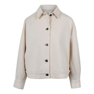 Max Mara Overshirt-Jacke aus Jersey mit Denim-Effekt - - Jackets - Damen - Beige - L