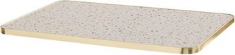 Oviala Plateau de table stratifi&eacute; 120 x 60 cm et bord aluminium terrazzo