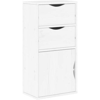 vidaXL Armoire latérale tiroirs odda blanc 40x24x79 cm bois massif pin - Vidaxl