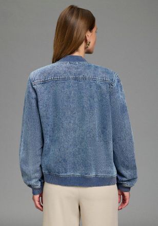 Arizona Jeansjacke im winterlicheren Denim h&uuml;ftlang, Comfort Fit, mit Rei&szlig;verschluss